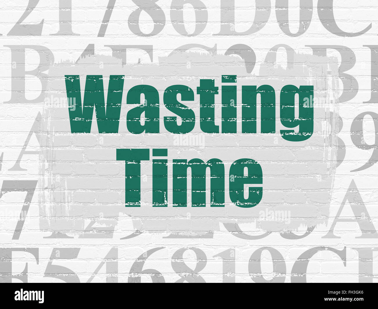 Timeline concept: Wasting Time on wall background Stock Photo - Alamy