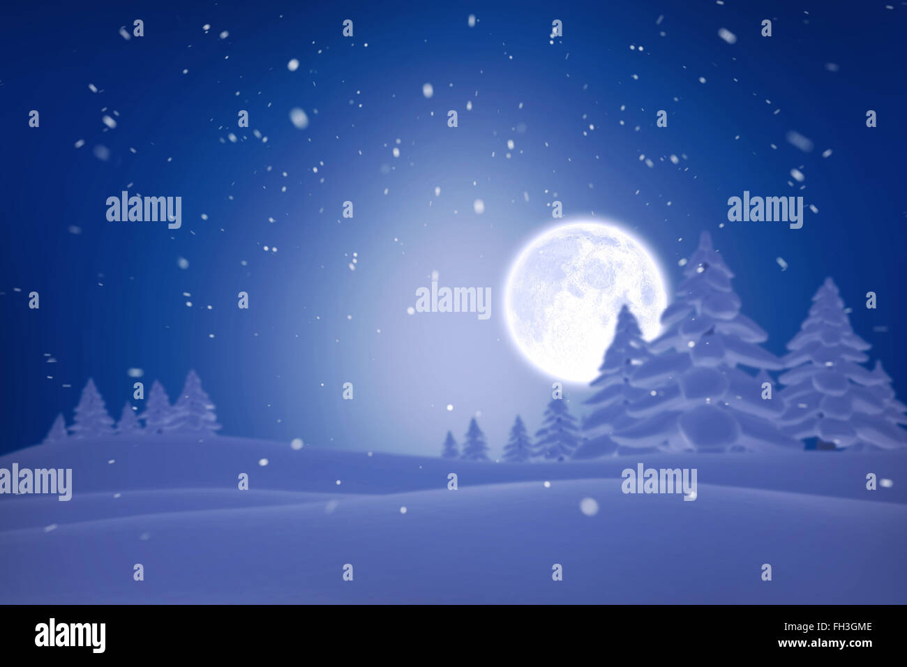 Winter snow scene Stock Photo - Alamy