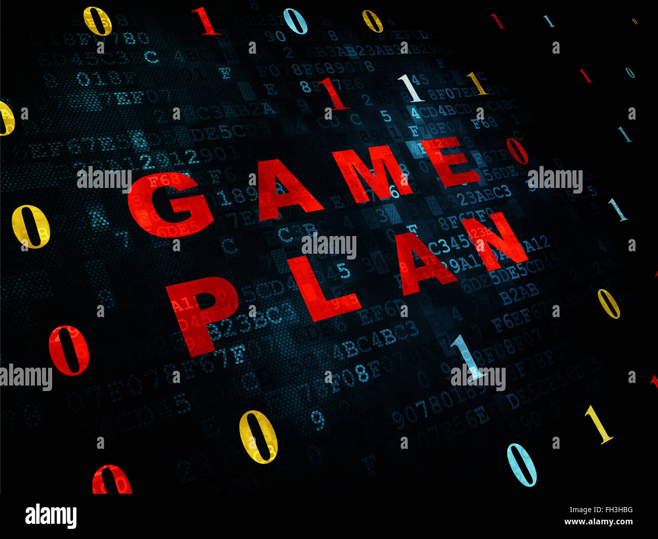 Finance concept: Game Plan on Digital background Stock Photo - Alamy