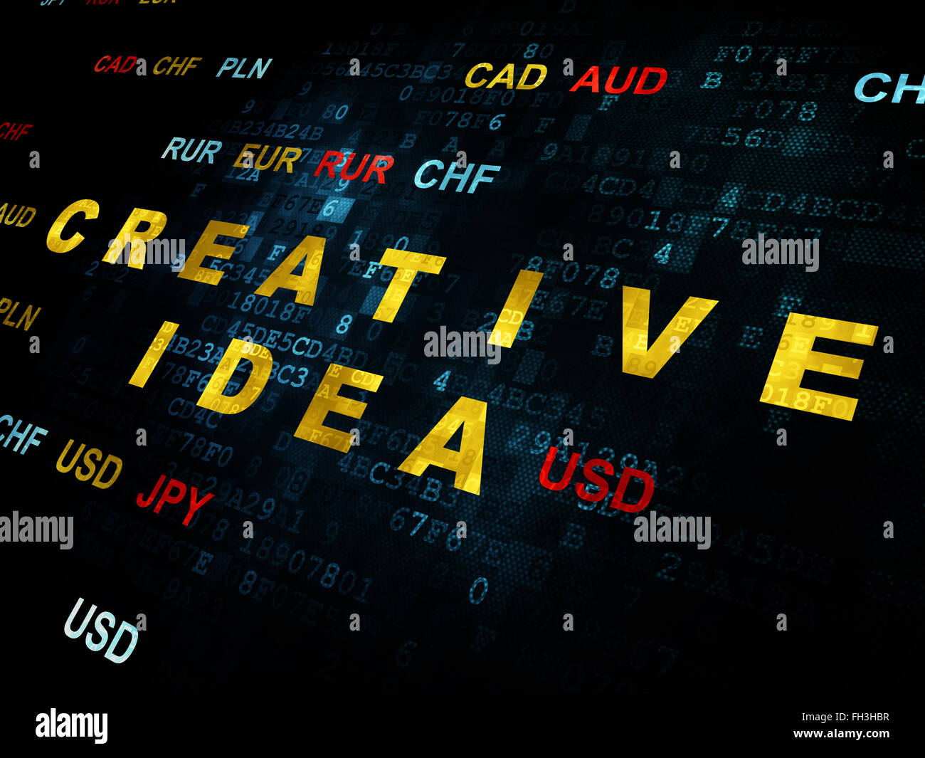 Finance concept: Creative Idea on Digital background Stock Photo - Alamy