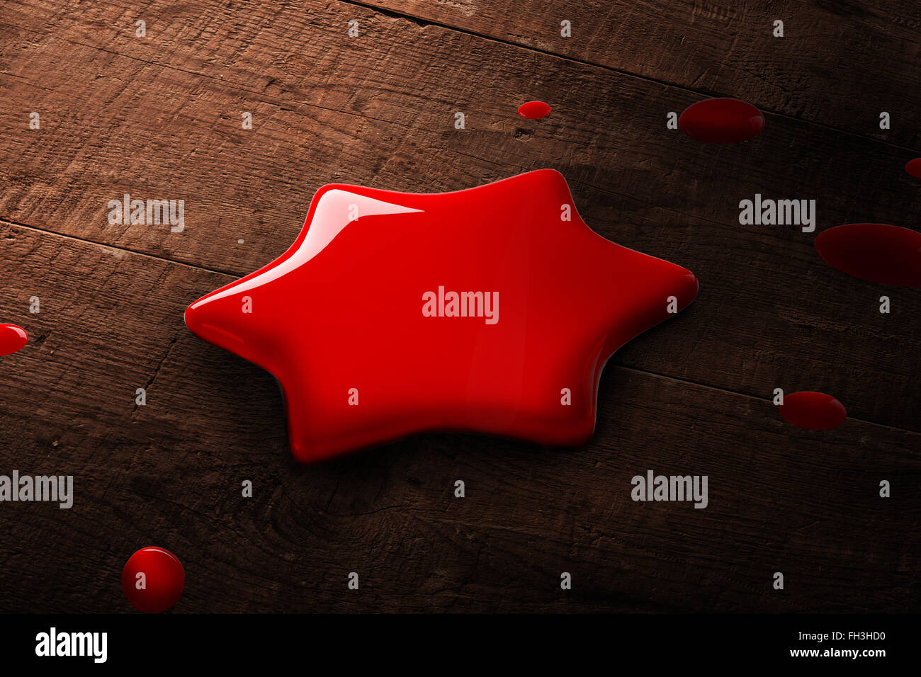 A red star paint splash Stock Photo - Alamy