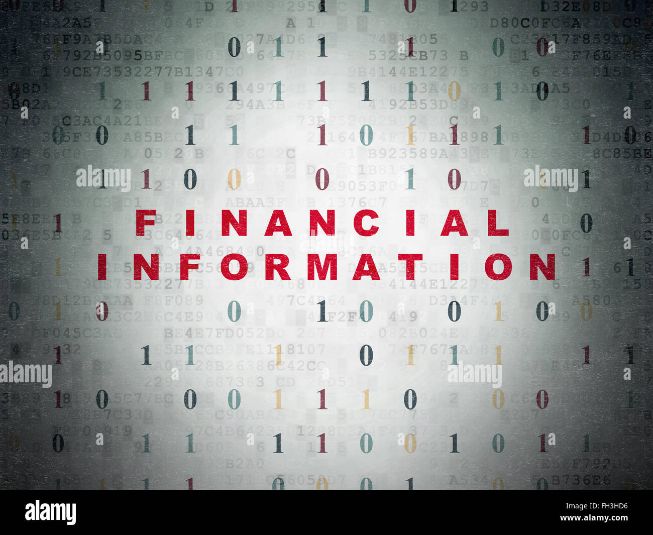 Finance concept: Financial Information on Digital Paper background ...