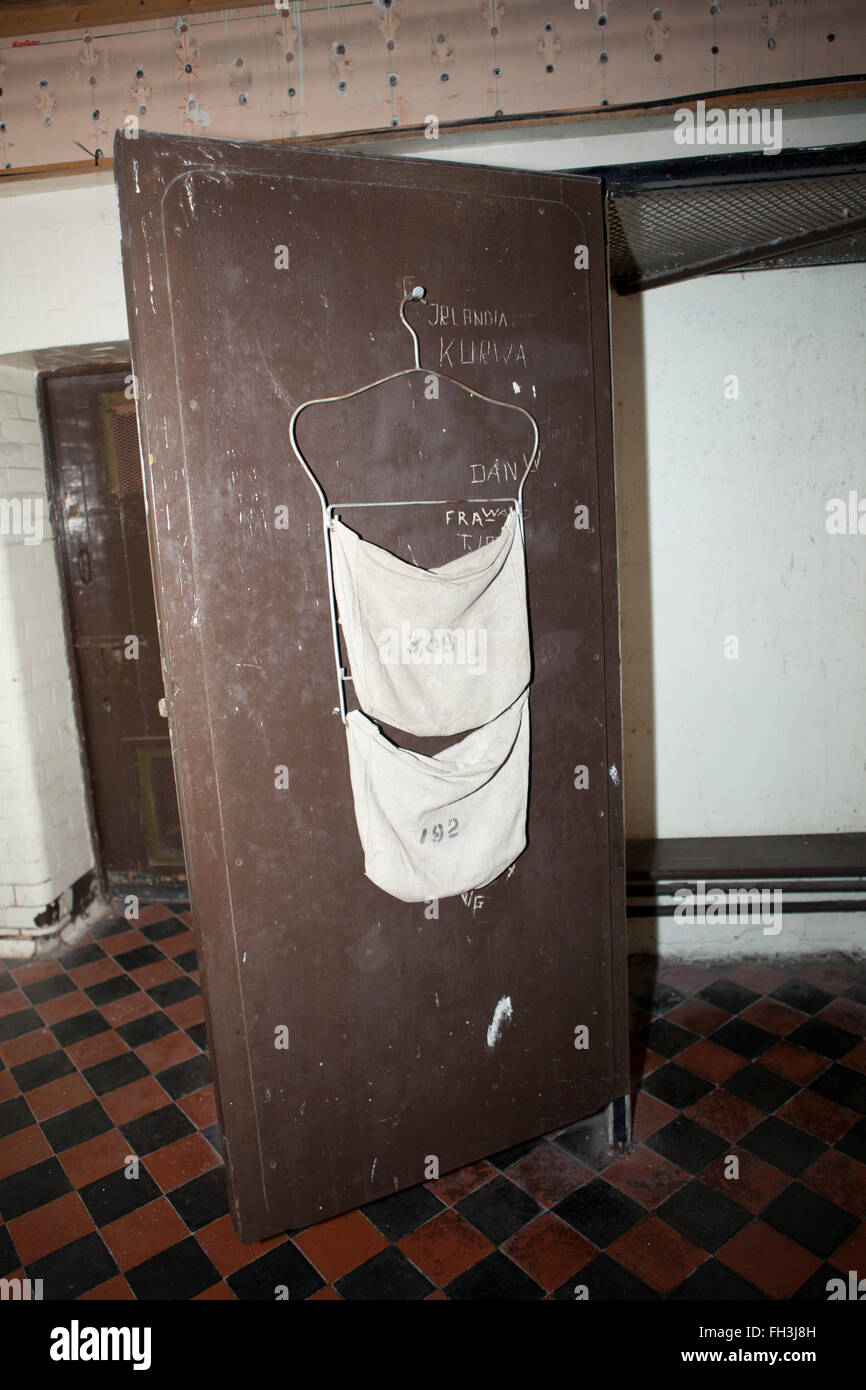 Belfast, UK. 21st February 2016. Crumlin Road Gaol changing rooms. When ...