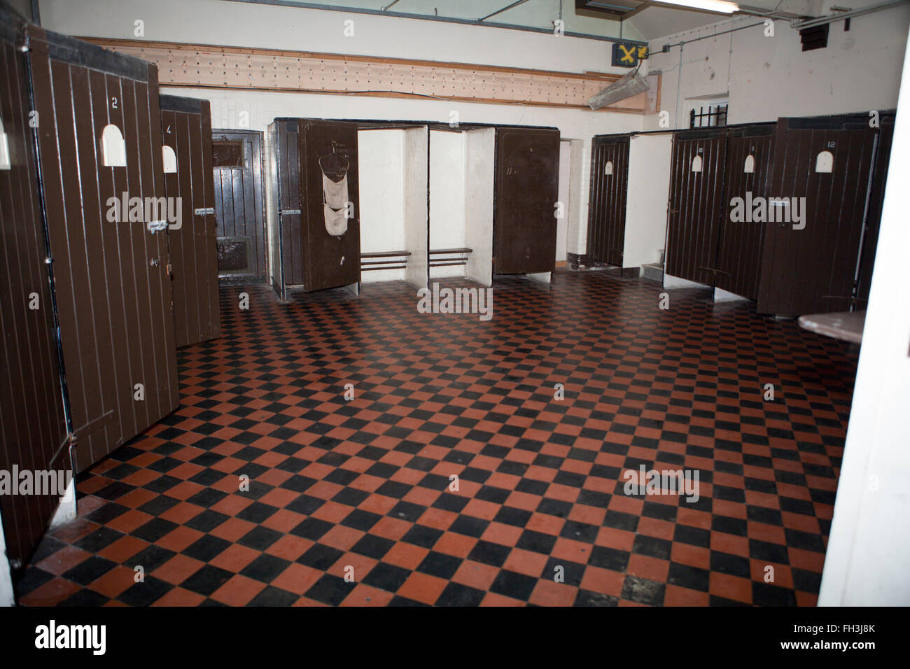 Belfast, UK. 21st February 2016. Crumlin Road Gaol changing rooms. When ...