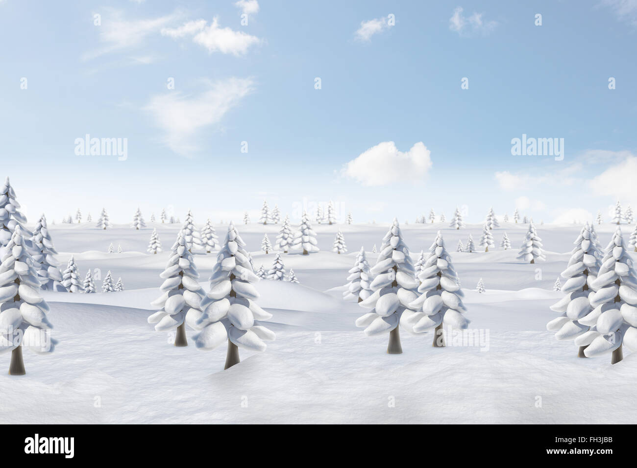 Winter snow scene Stock Photo - Alamy