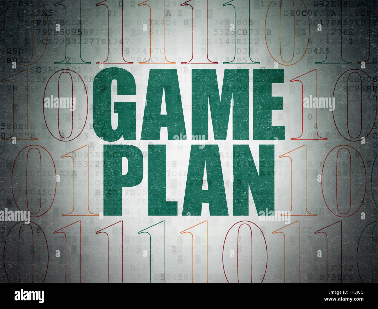 Finance concept: Game Plan on Digital Paper background Stock Photo - Alamy