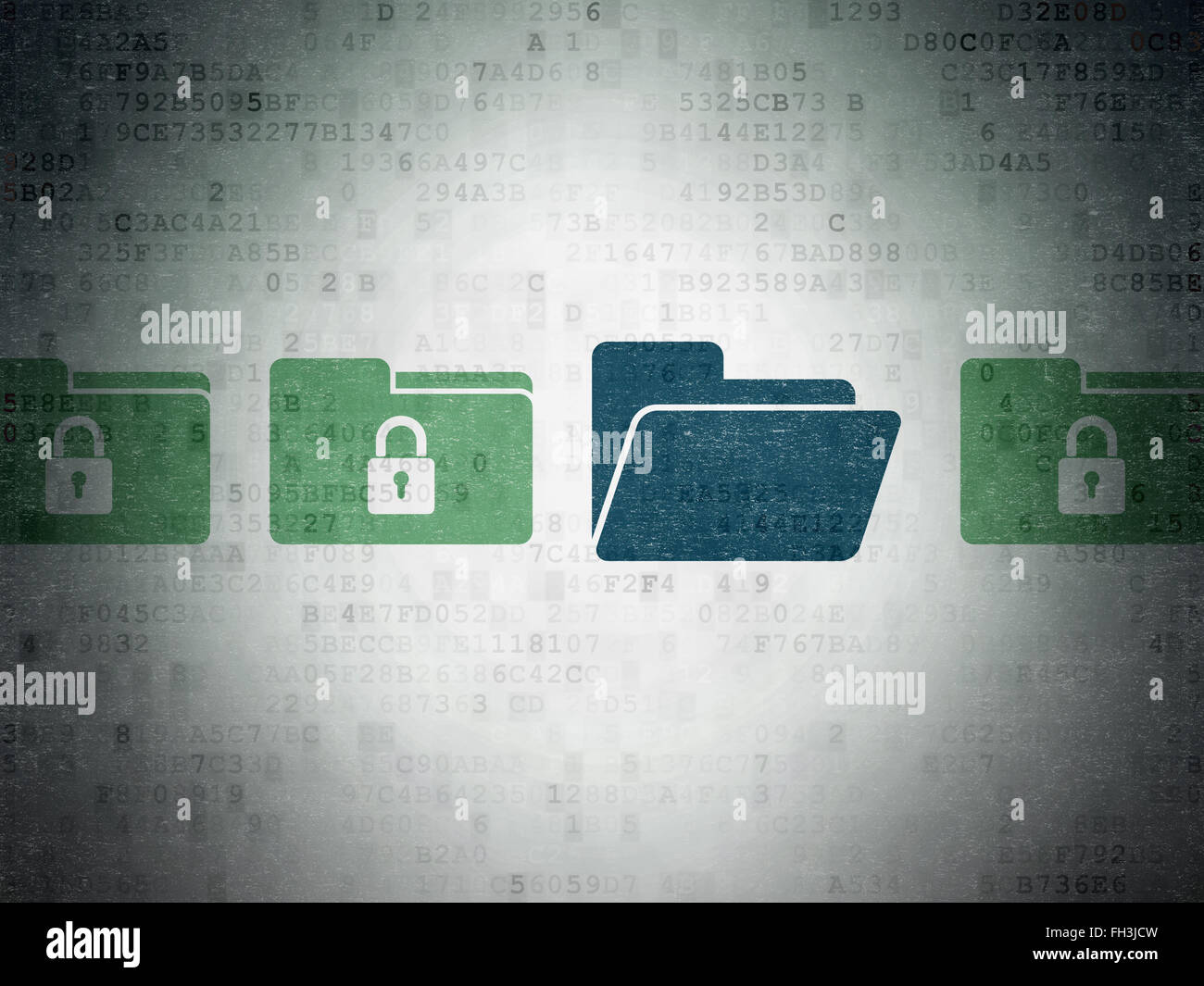 Finance concept: folder icon on Digital Paper background Stock Photo ...