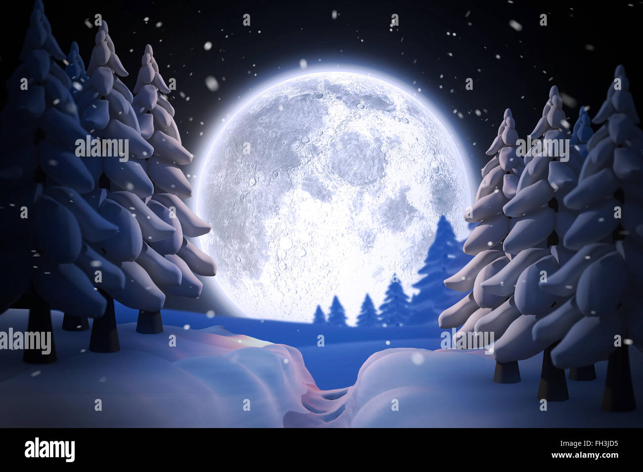 Winter snow scene Stock Photo - Alamy