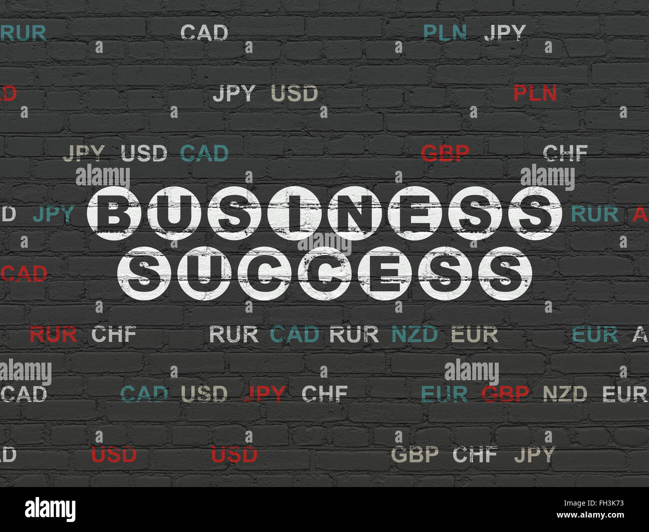 Finance concept: Business Success on wall background Stock Photo - Alamy