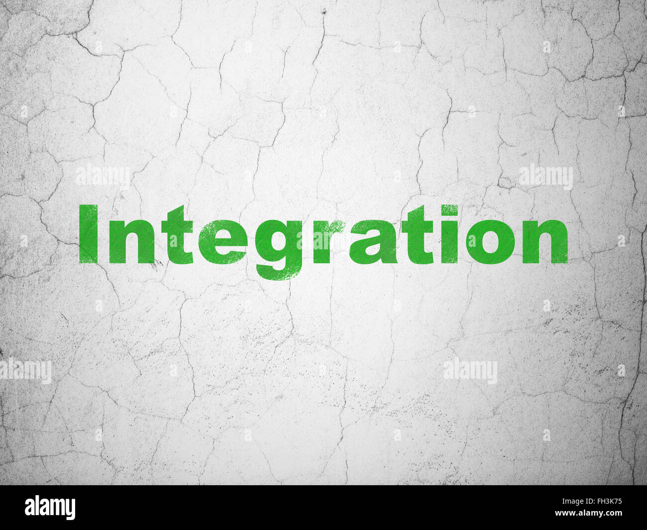 Finance concept: Integration on wall background Stock Photo - Alamy