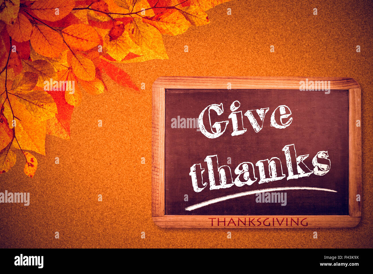Composite image of give thanks Stock Photo - Alamy