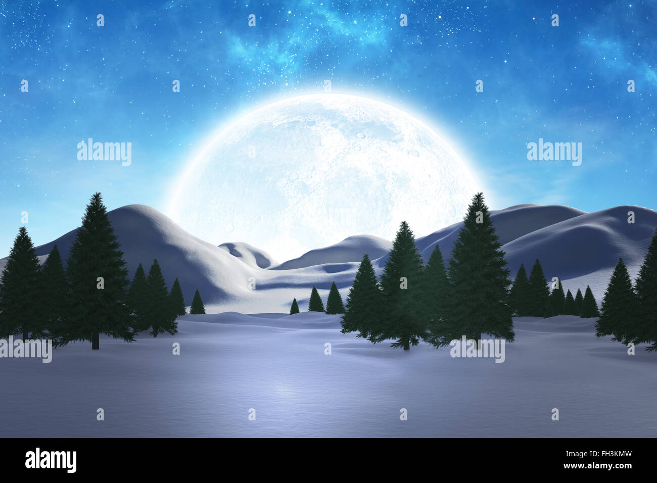 Winter snow scene Stock Photo - Alamy