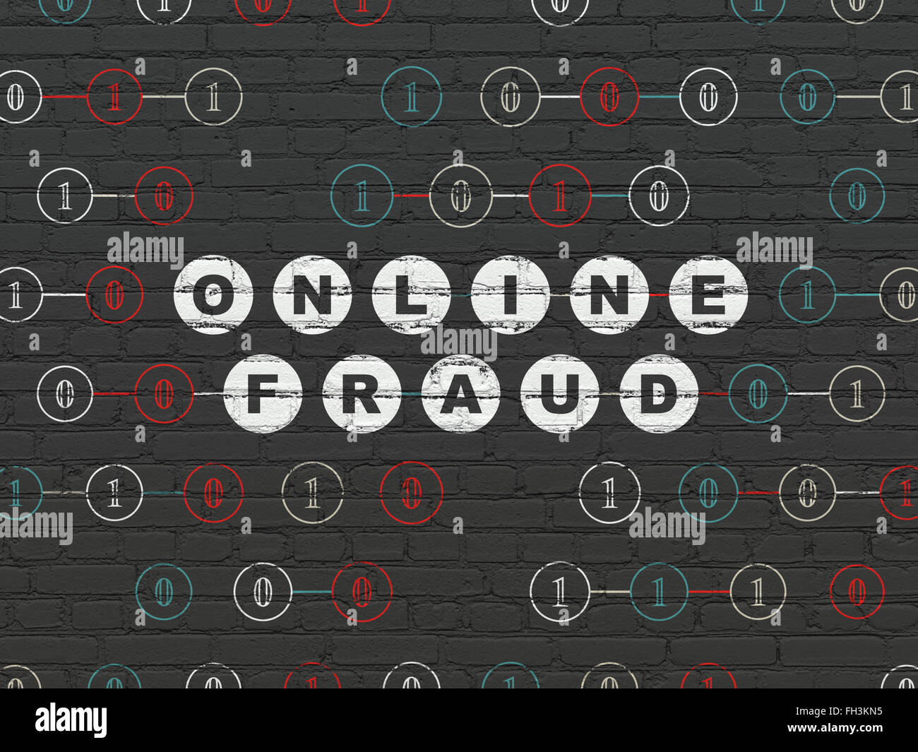 Protection concept: Online Fraud on wall background Stock Photo - Alamy