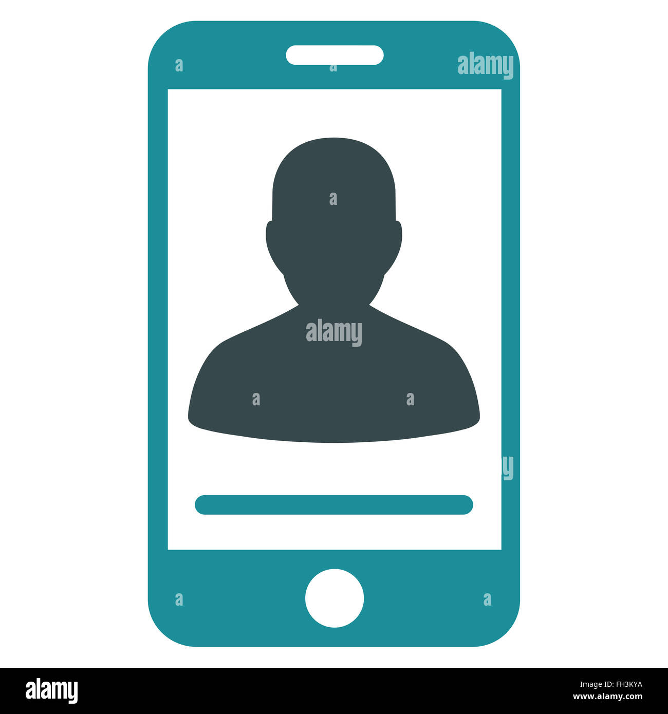 Mobile Contact Icon Stock Photo - Alamy
