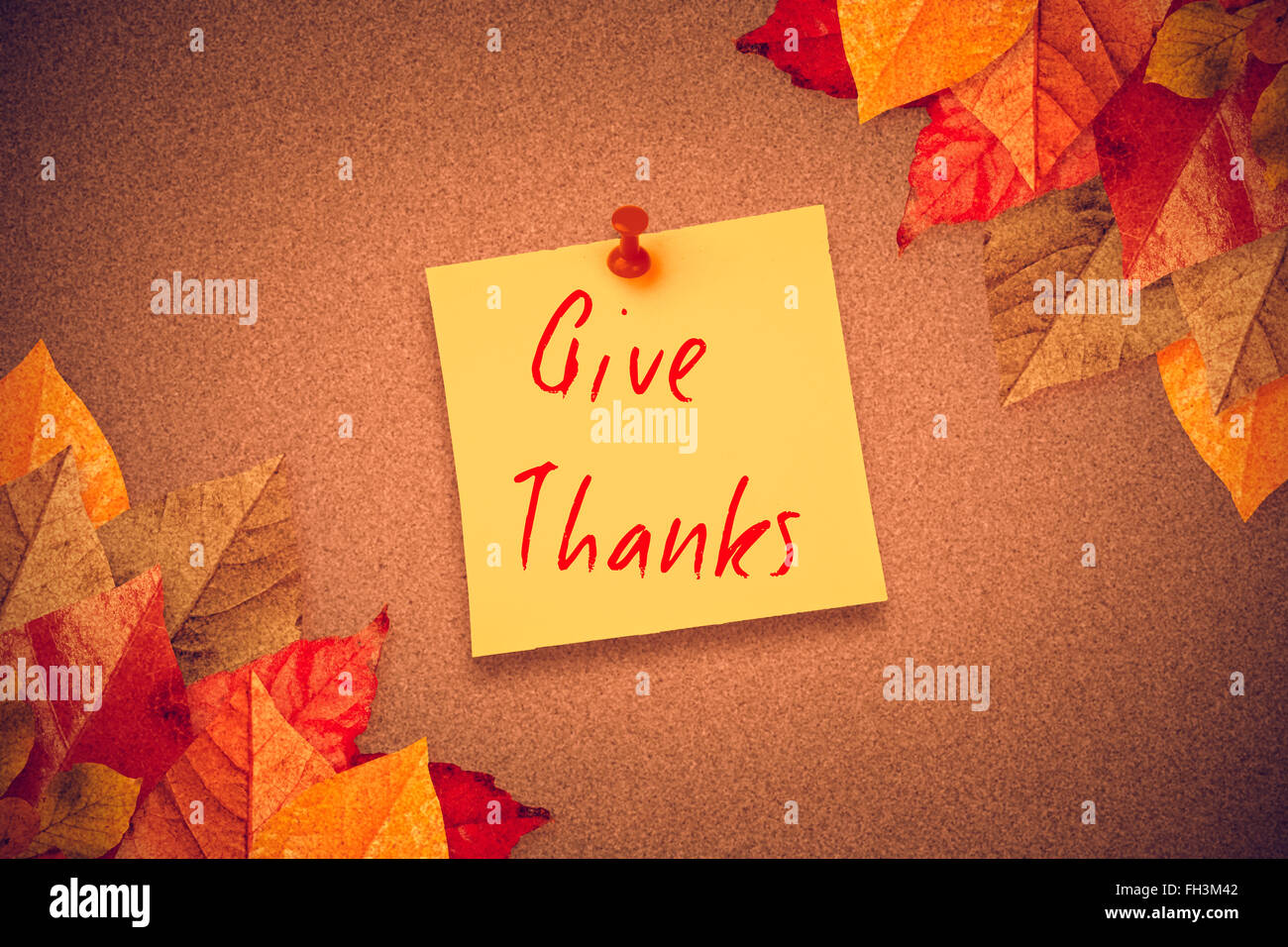 Composite image of give thanks Stock Photo - Alamy