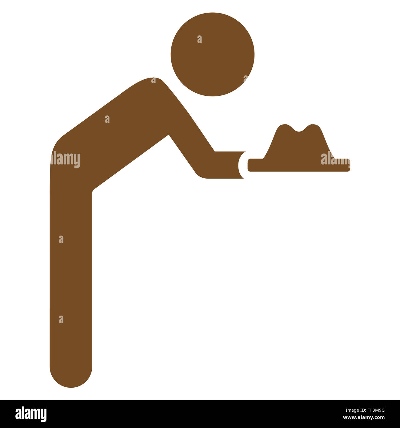 Figure Servant Icon Stock Photo - Alamy