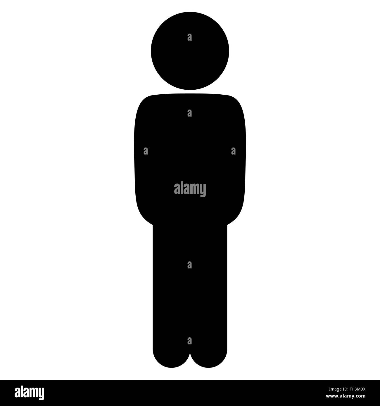 Young Man Standing Pose Icon Stock Photo - Alamy