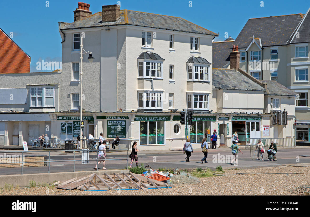 Bognor Regis, Front Building and Restaurant, Sussex, England Stock ...