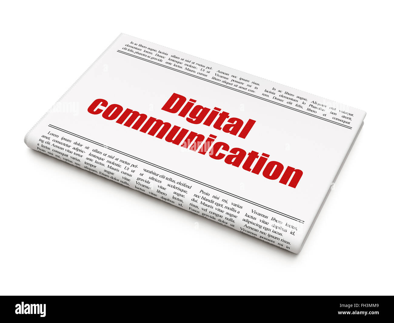 Information concept: newspaper headline Digital Communication Stock ...