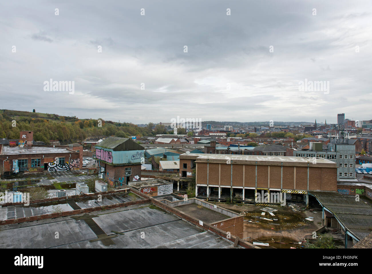 View from the top of the derelict Cannon Brewery (Stones Brewery ...