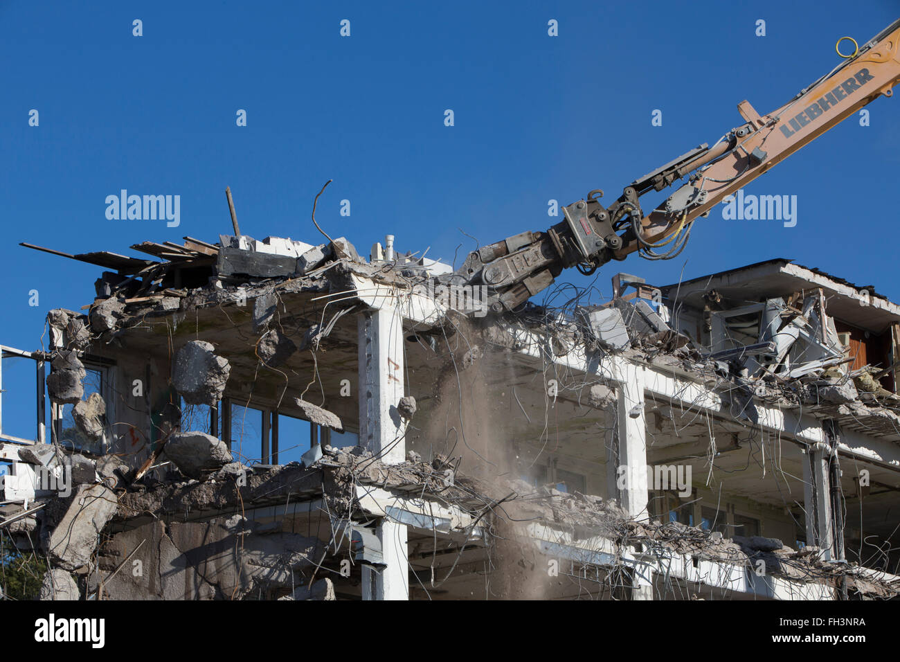 Old office building being demolished Stock Photo - Alamy