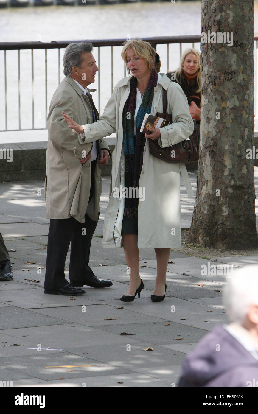 Emma Thompson, Dustin Hoffman, filming Last Chance Harvey London ...