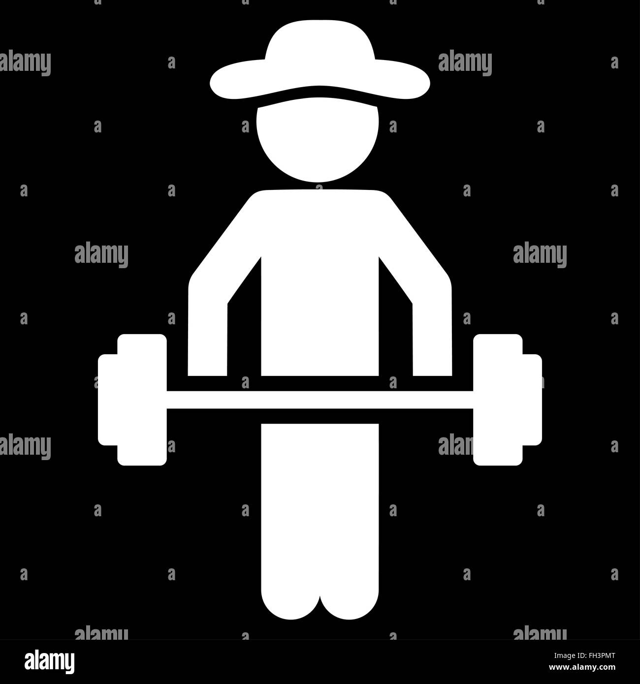 Agent Power Lifting Icon Stock Photo - Alamy