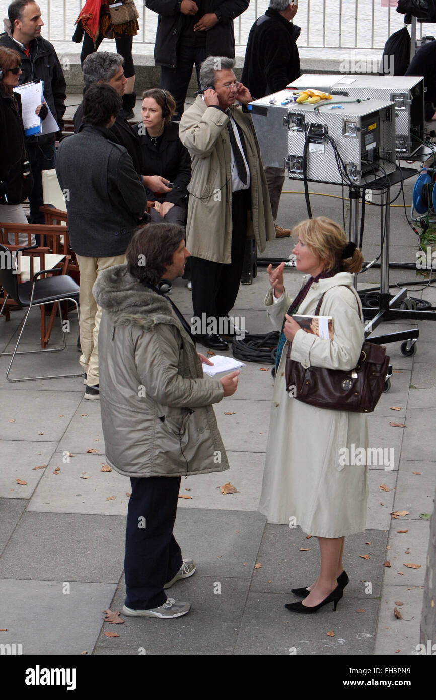 Emma Thompson, Dustin Hoffman, filming Last Chance Harvey London ...