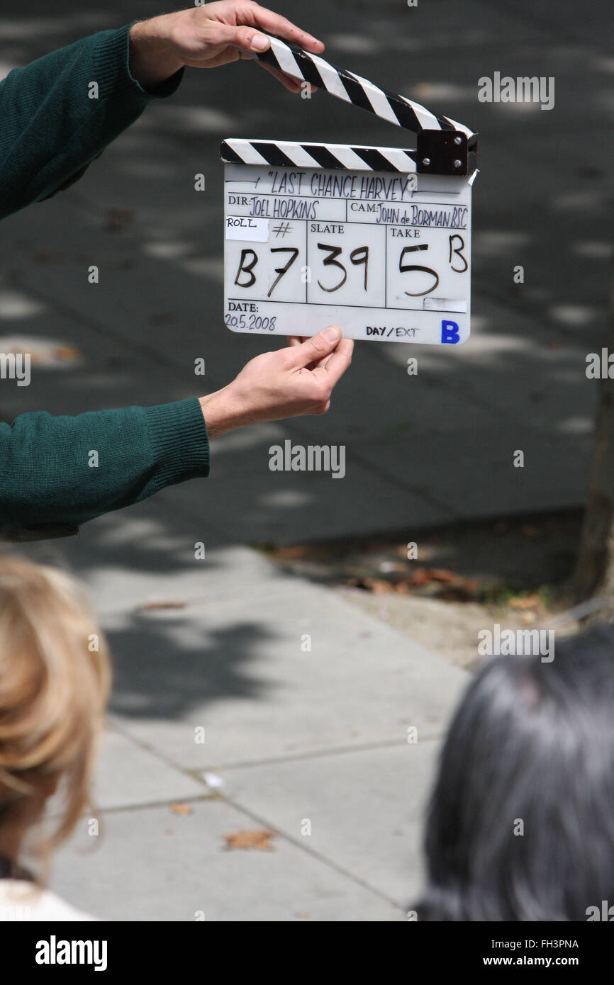 Emma Thompson, Dustin Hoffman, filming Last Chance Harvey London ...