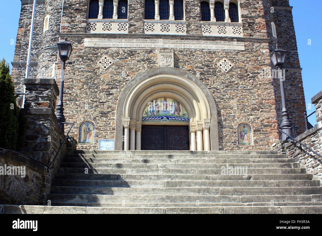 Entrance to the Parish Church in Clervaux. Luxembourg Stock Photo - Alamy