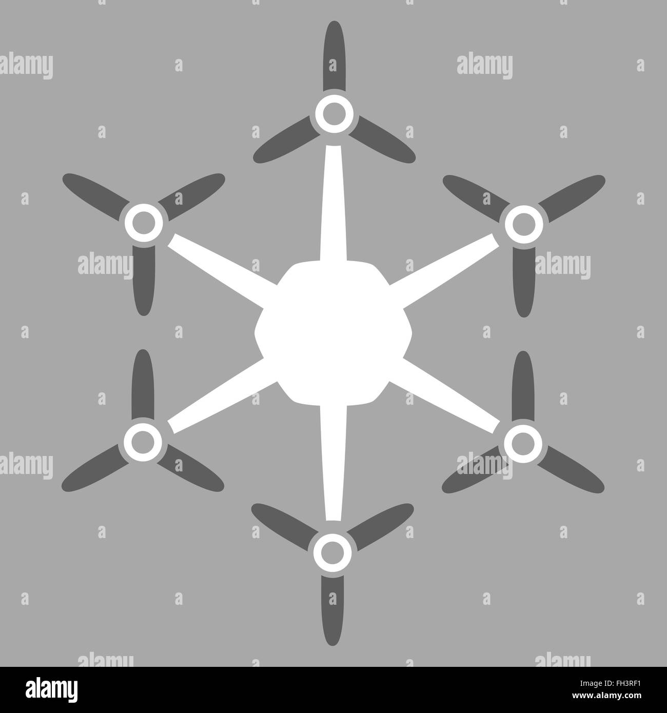Hexacopter Flat Icon Stock Photo - Alamy