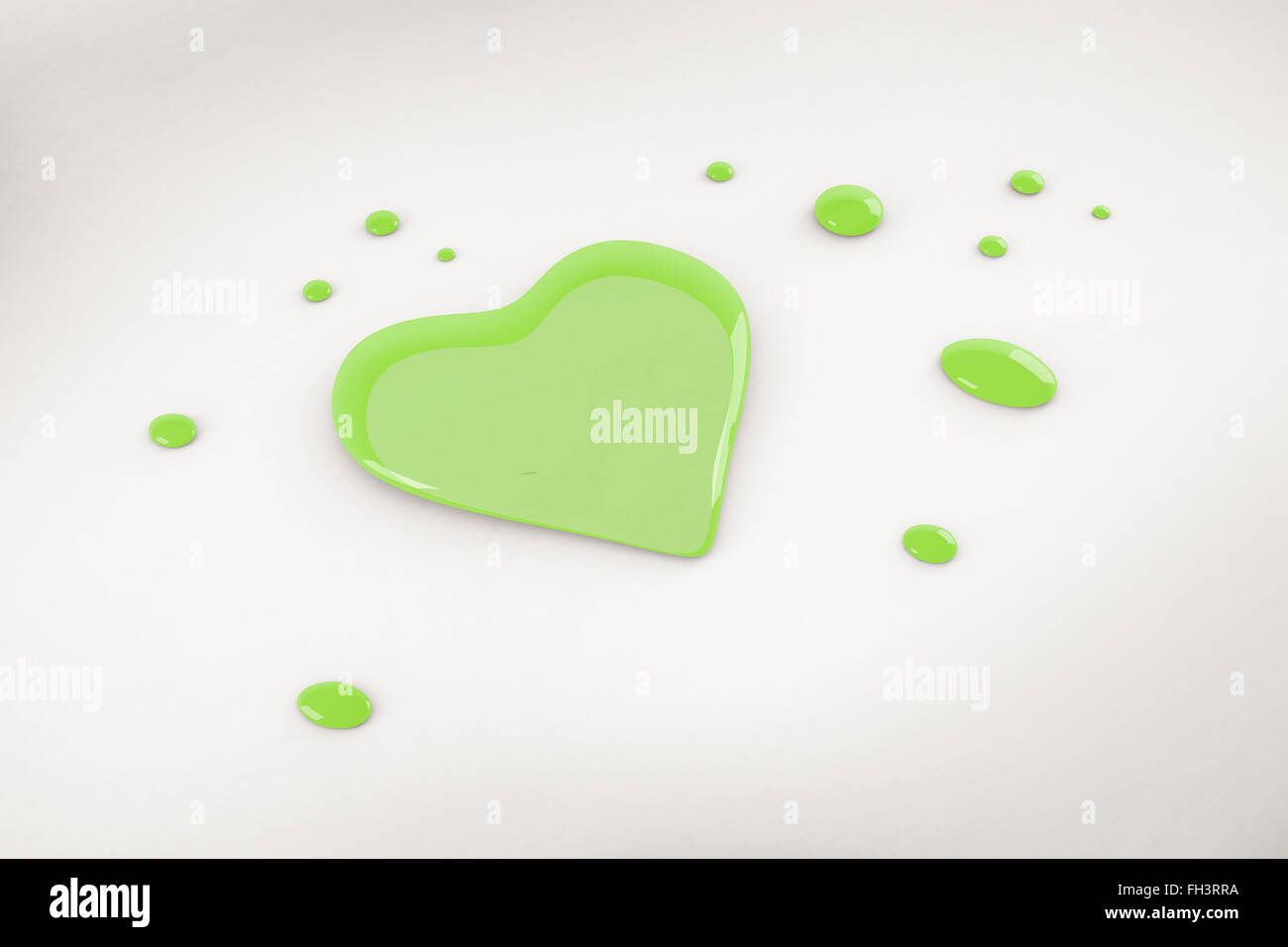 A green Heart paint splash Stock Photo - Alamy