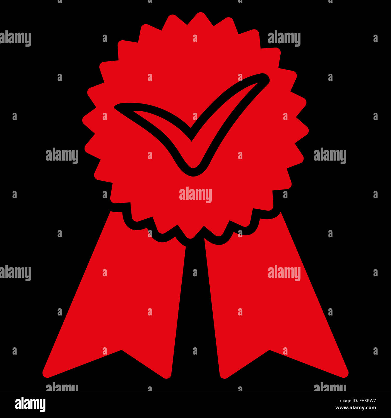 Approvement Flat Icon Stock Photo - Alamy
