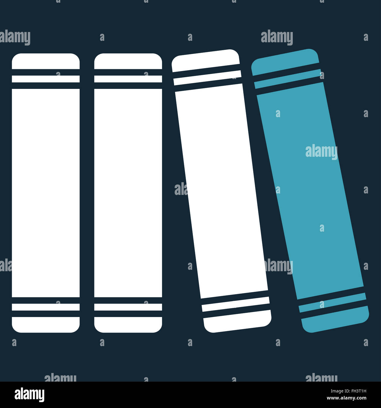 Library Books Icon Stock Photo - Alamy