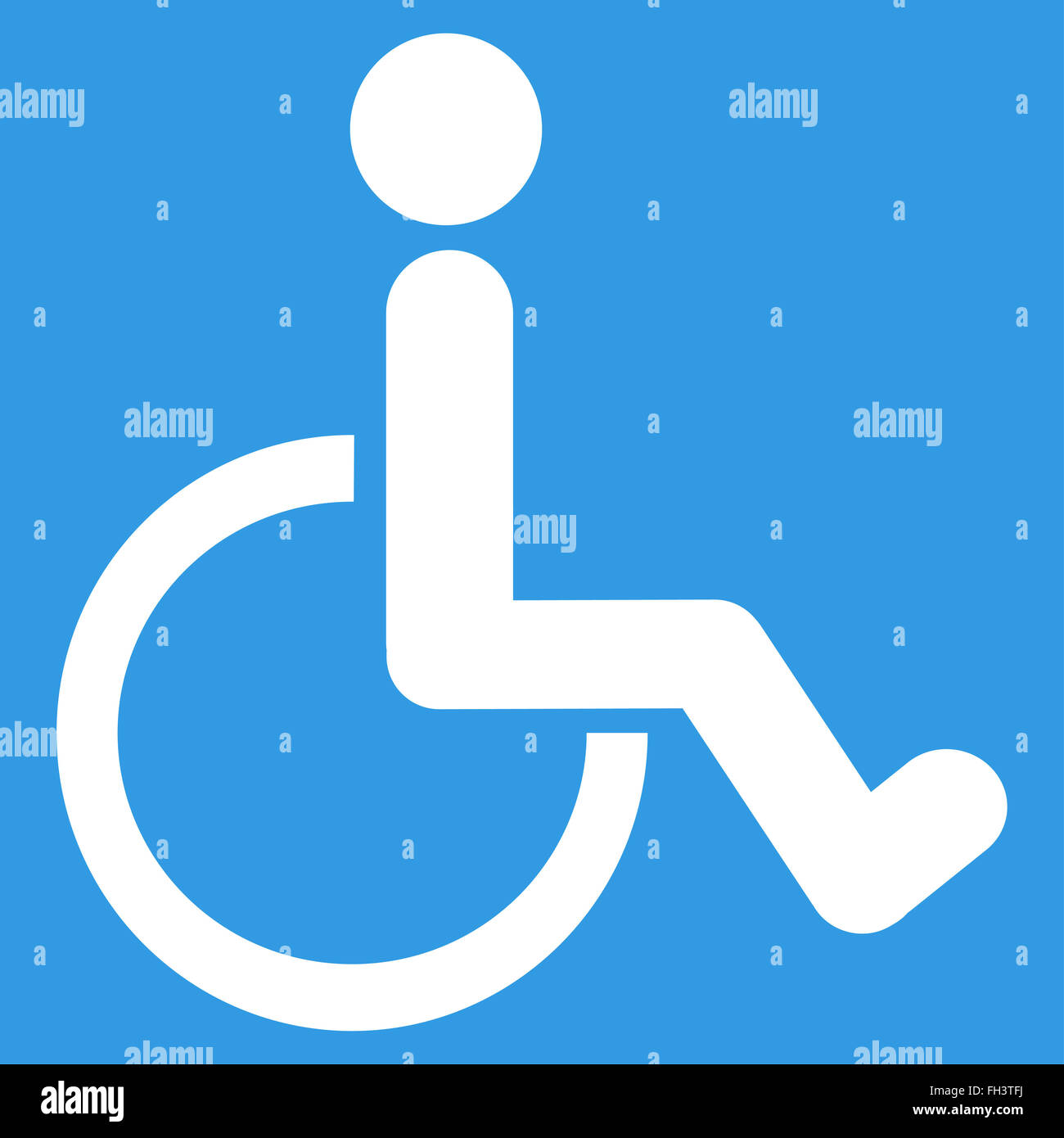 Disabled Person Flat Icon Stock Photo - Alamy
