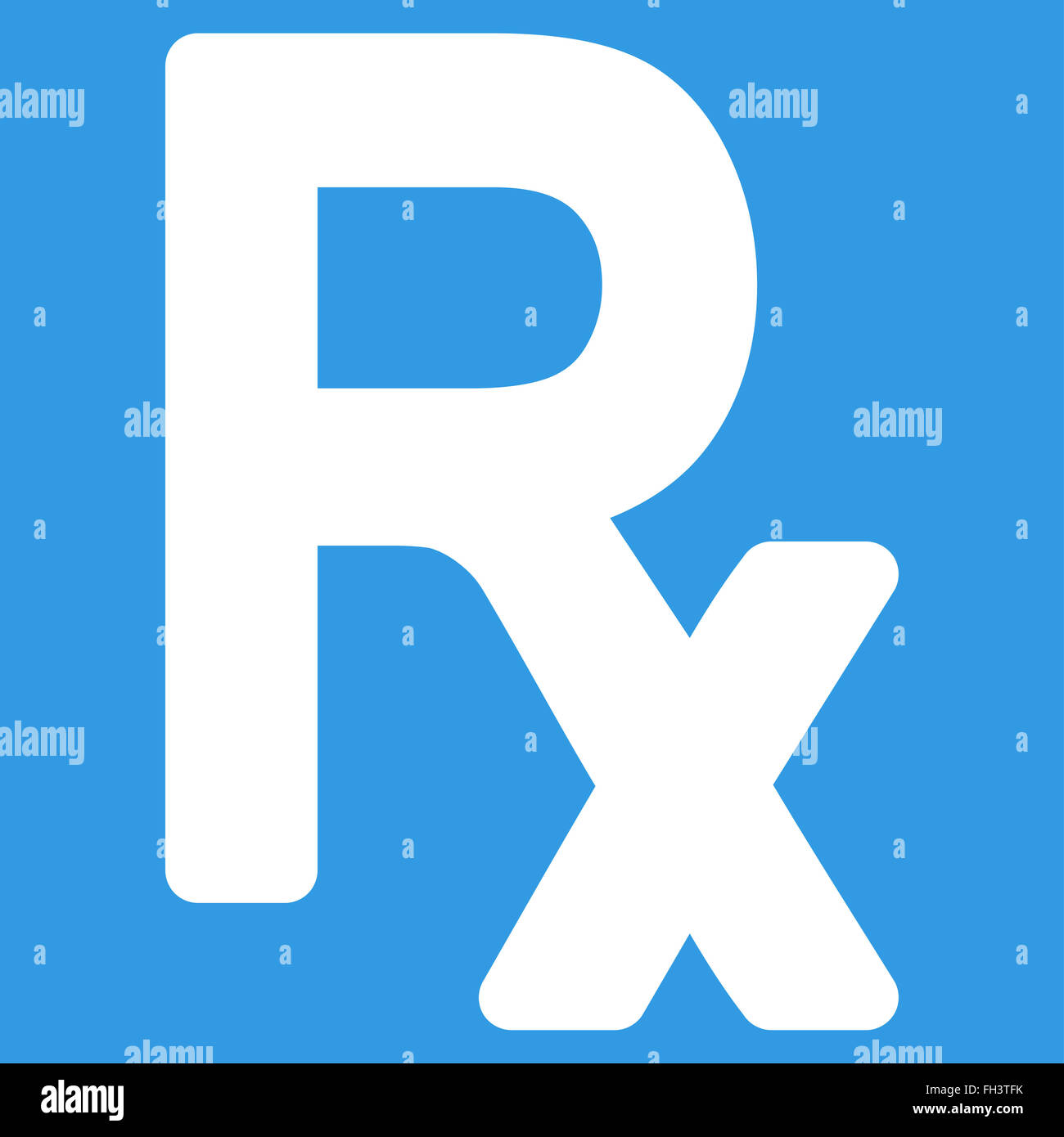 Prescription Symbol Flat Icon Stock Photo - Alamy