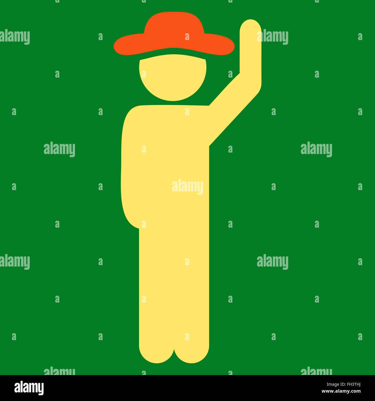 Human Hello Icon Stock Photo - Alamy