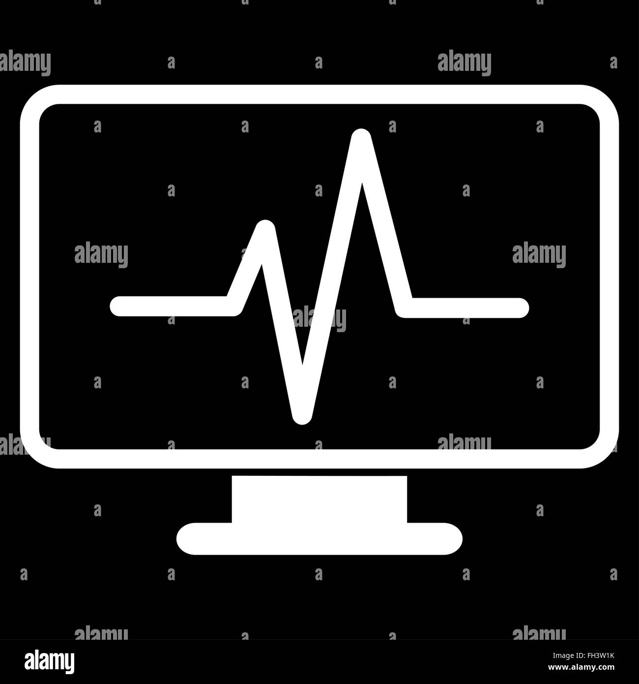 Monitoring Flat Icon Stock Photo - Alamy