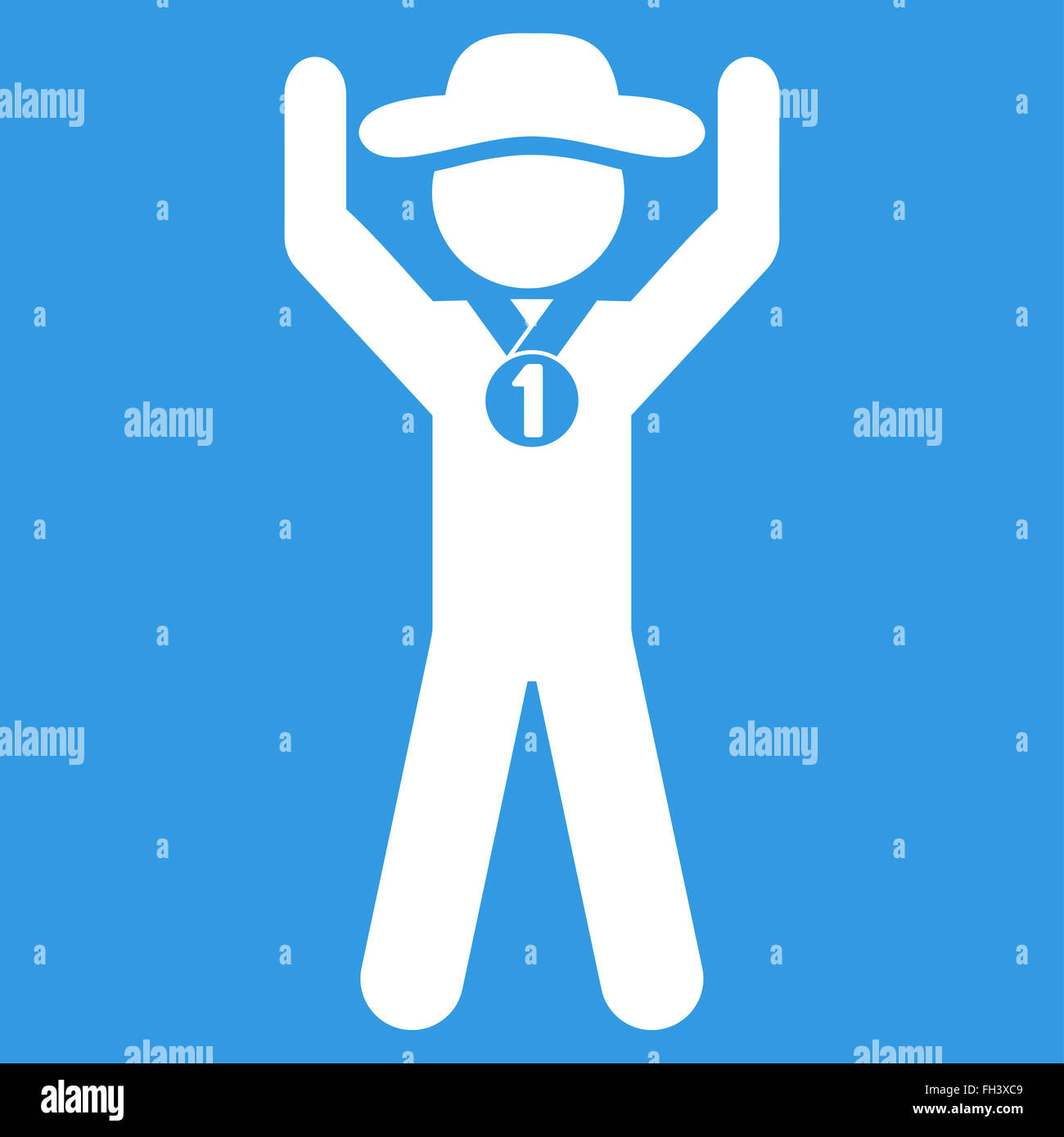 Male Champion Icon Stock Photo - Alamy