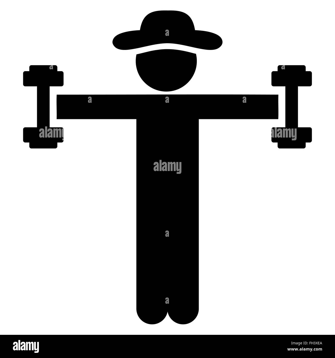 Boy Fitness Icon Stock Photo - Alamy