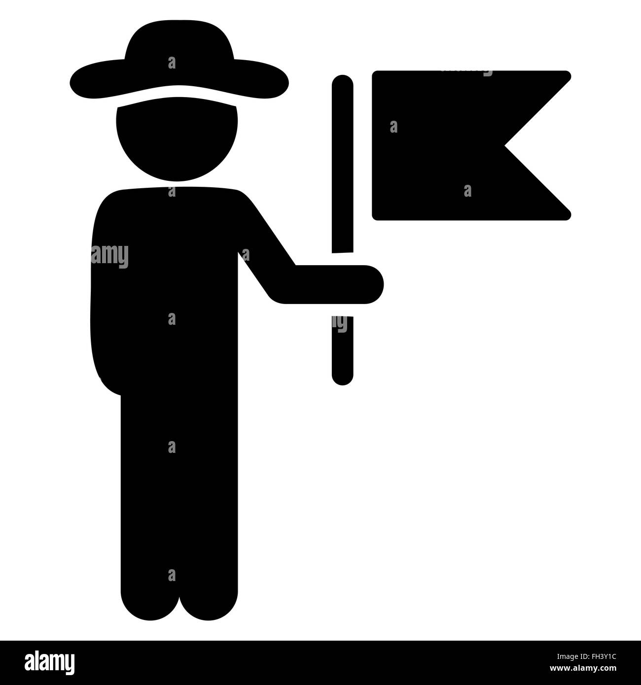 Man Commander Icon Stock Photo - Alamy