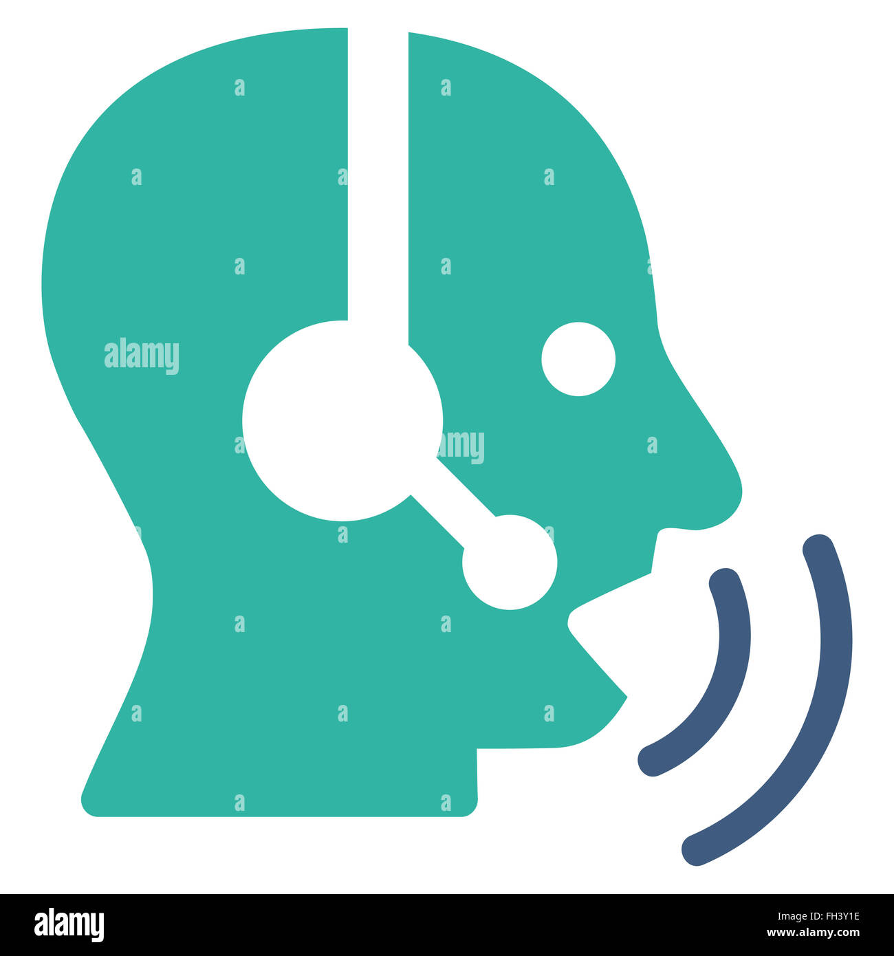 Operator Signal Flat Icon Stock Photo - Alamy