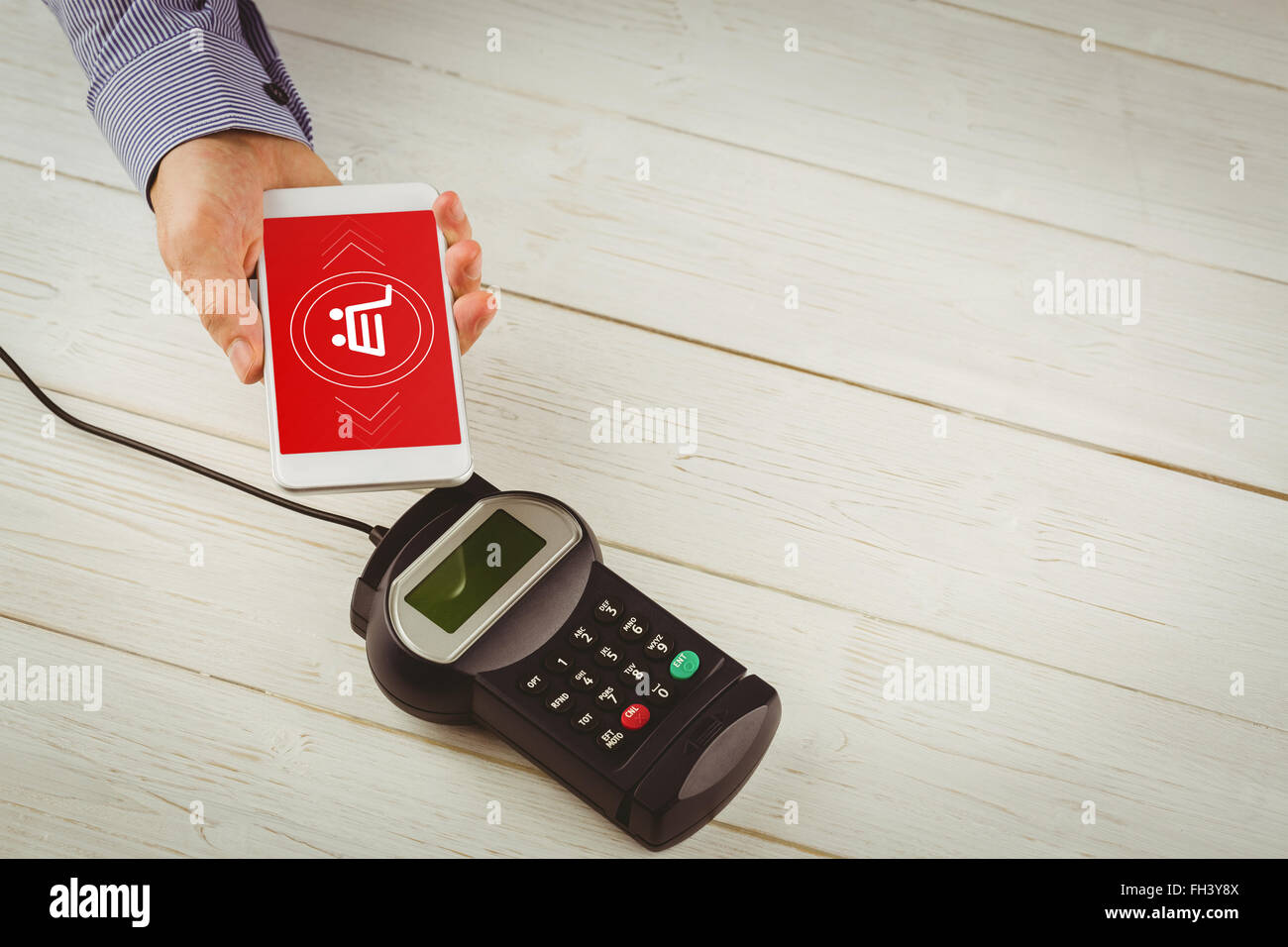 Composite image of payment screen Stock Photo - Alamy