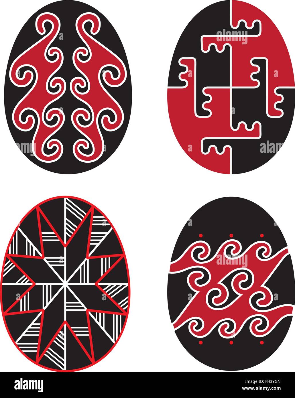 Red and black Easter eggs Stock Vector Image & Art - Alamy