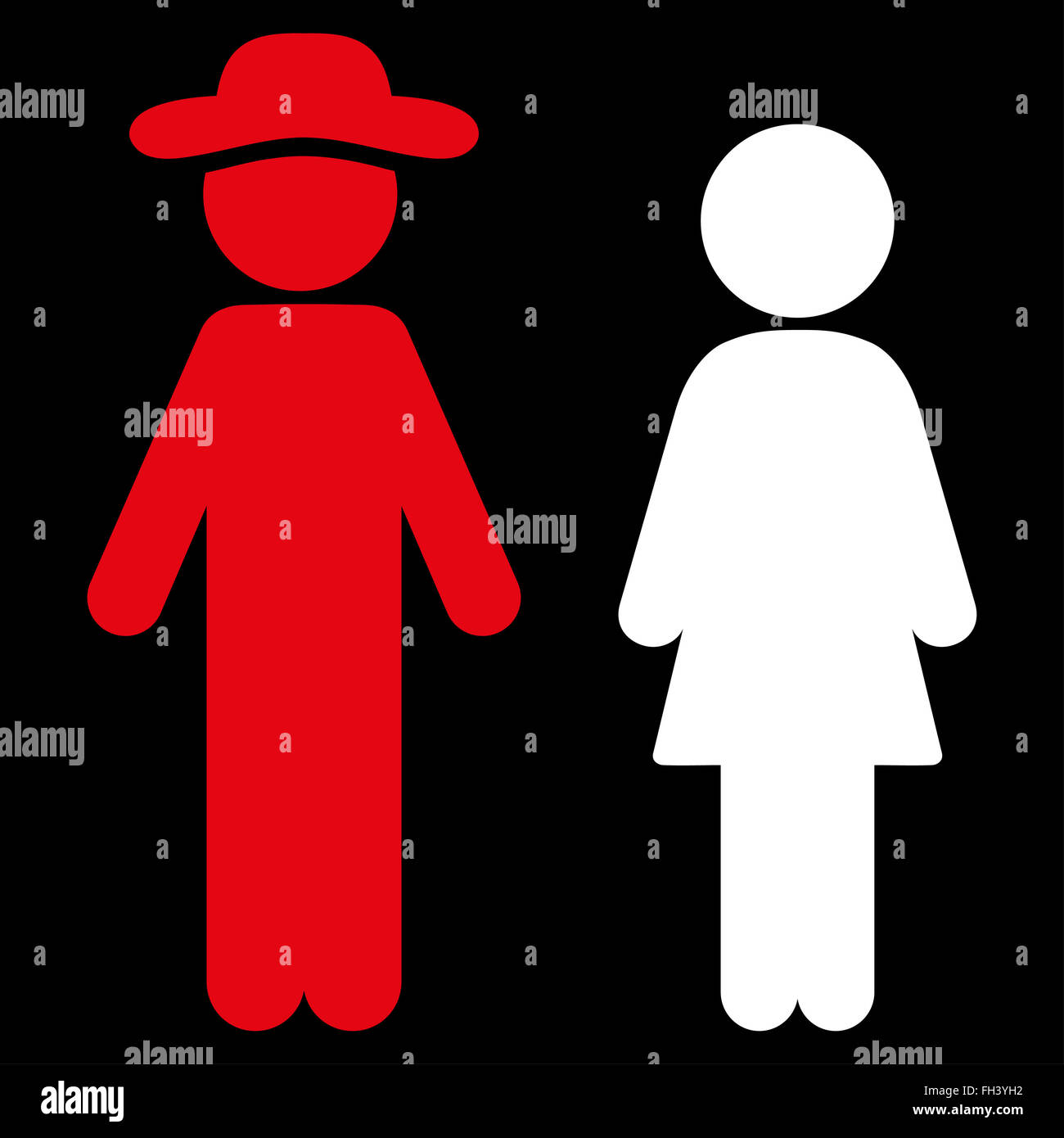 Human Figure And Lady Icon Stock Photo - Alamy