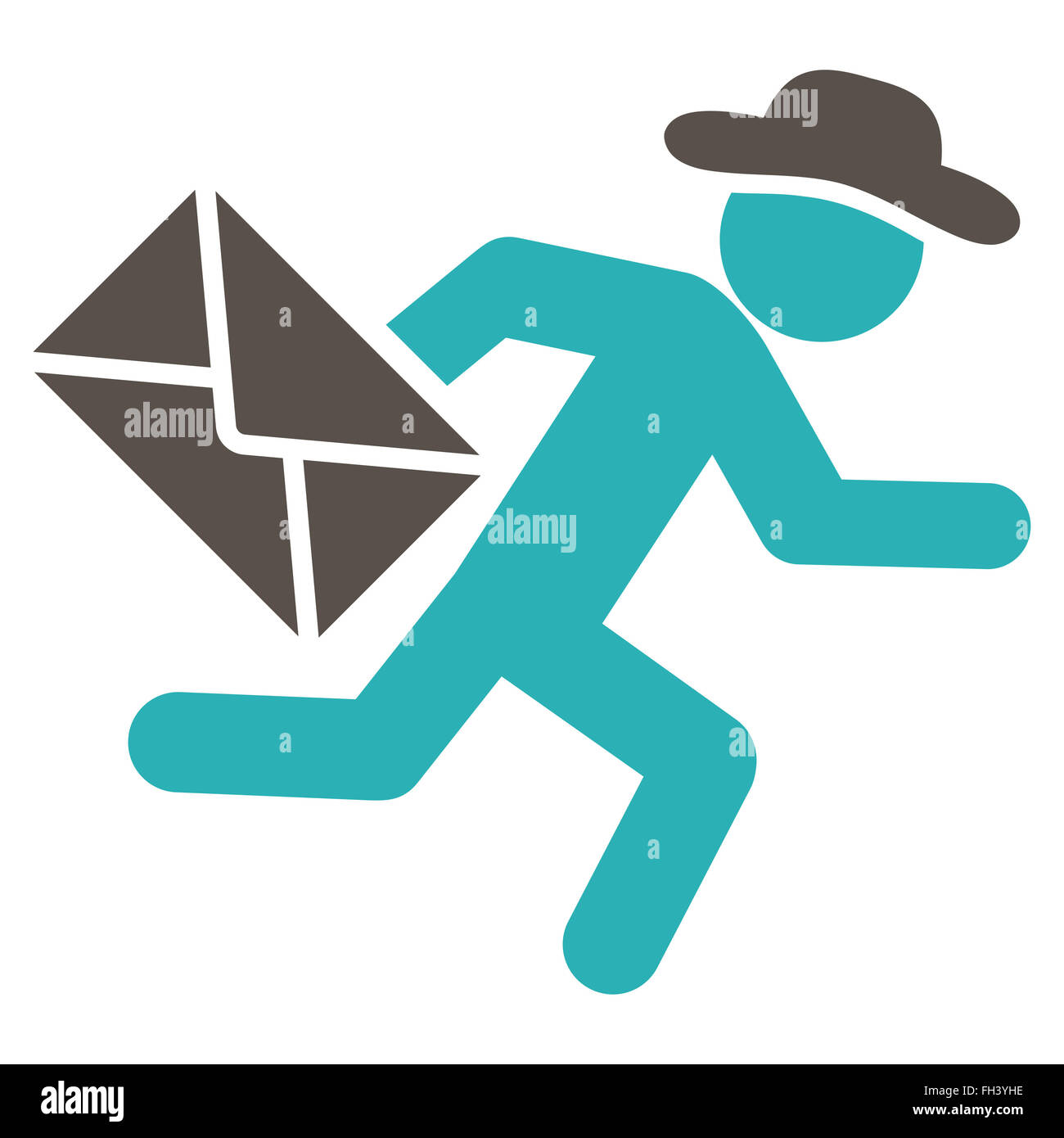 Human Mail Courier Icon Stock Photo - Alamy