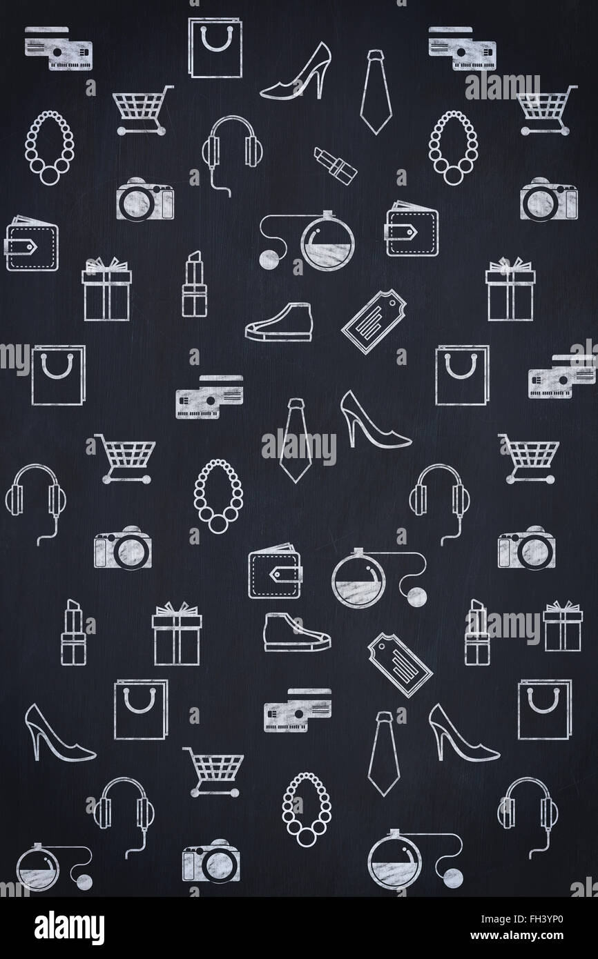 A Shopping pattern of different items Stock Photo - Alamy