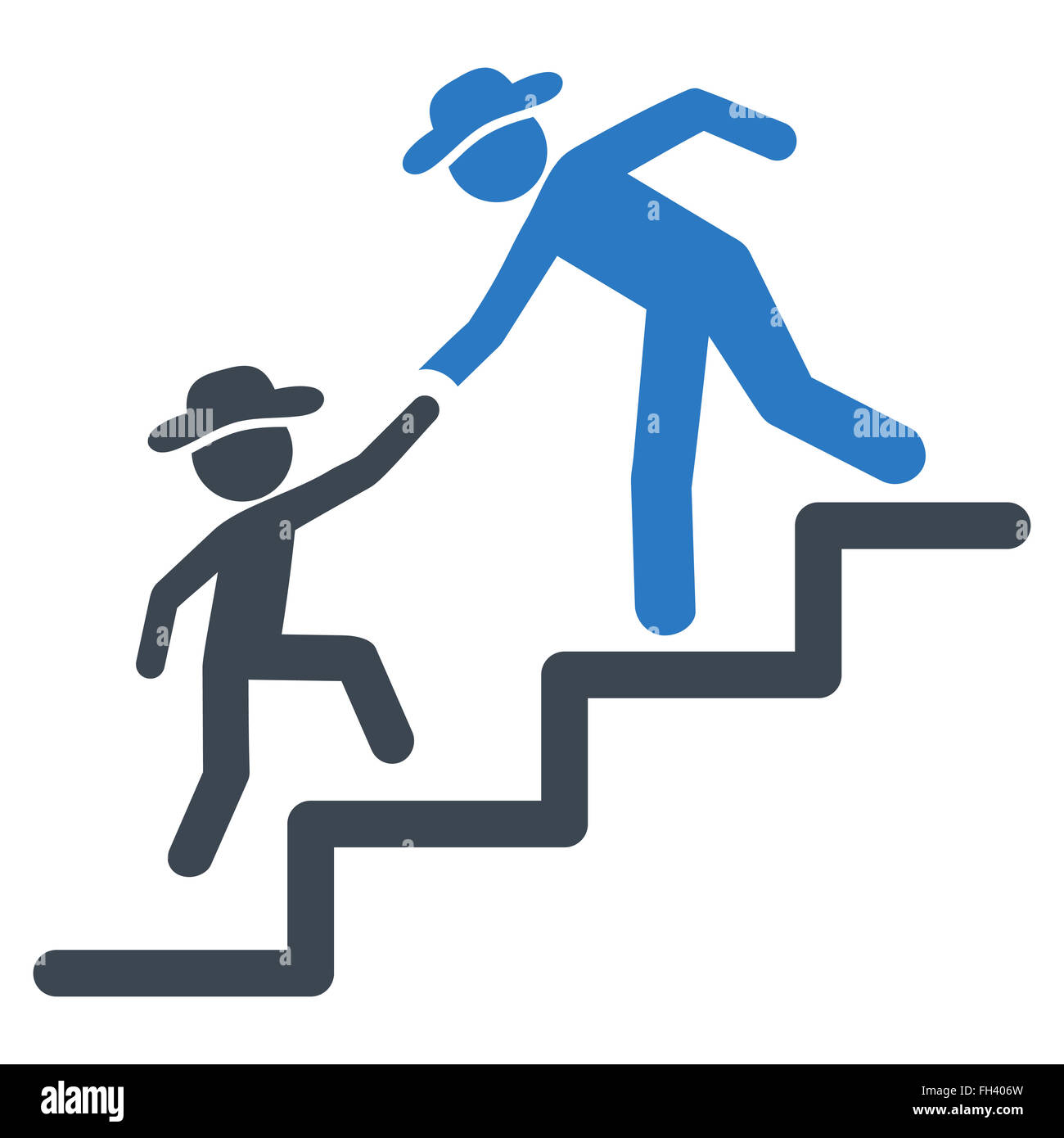 Human Figure Education Steps Icon Stock Photo - Alamy