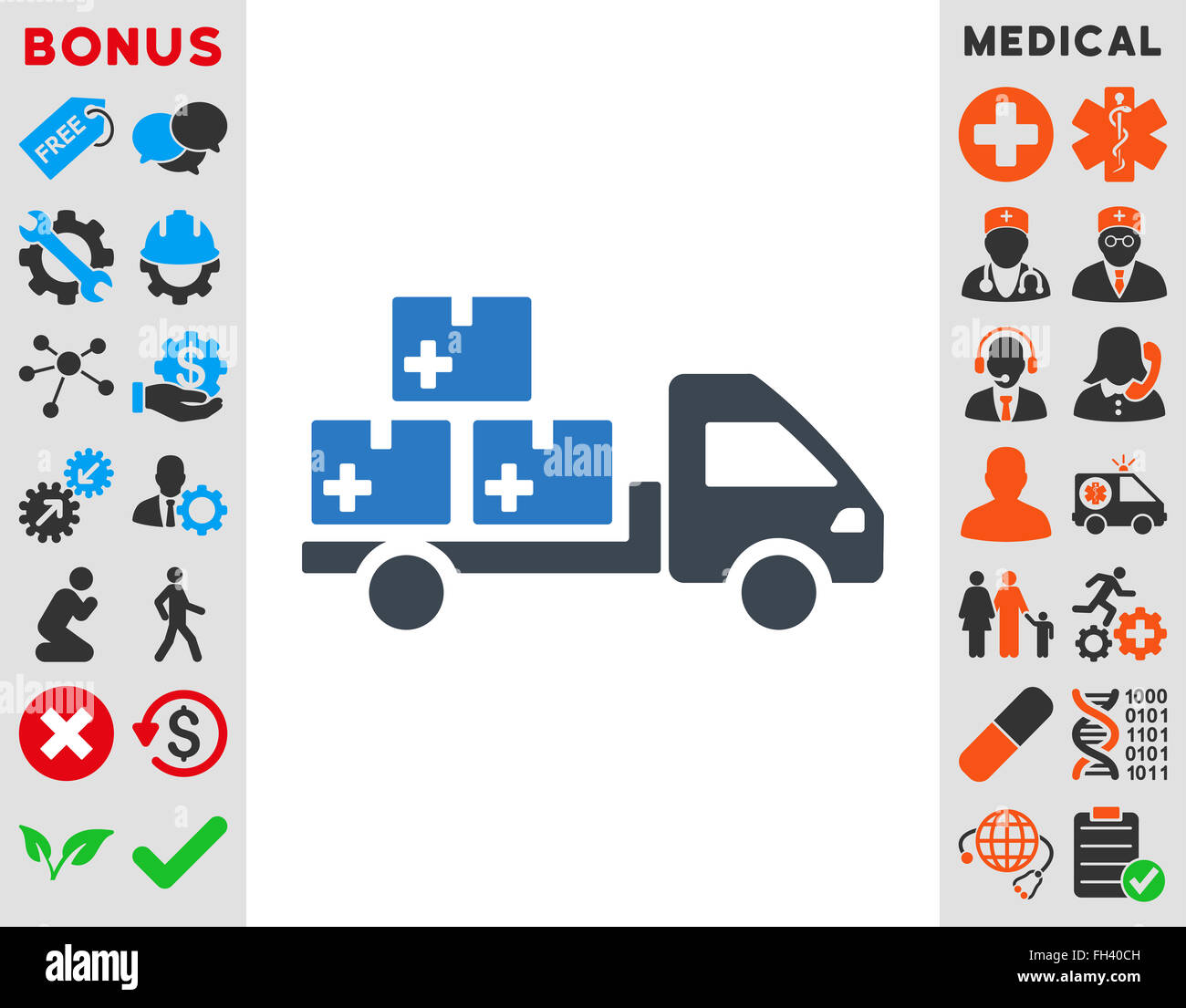 Medication Delivery Icon Stock Photo - Alamy