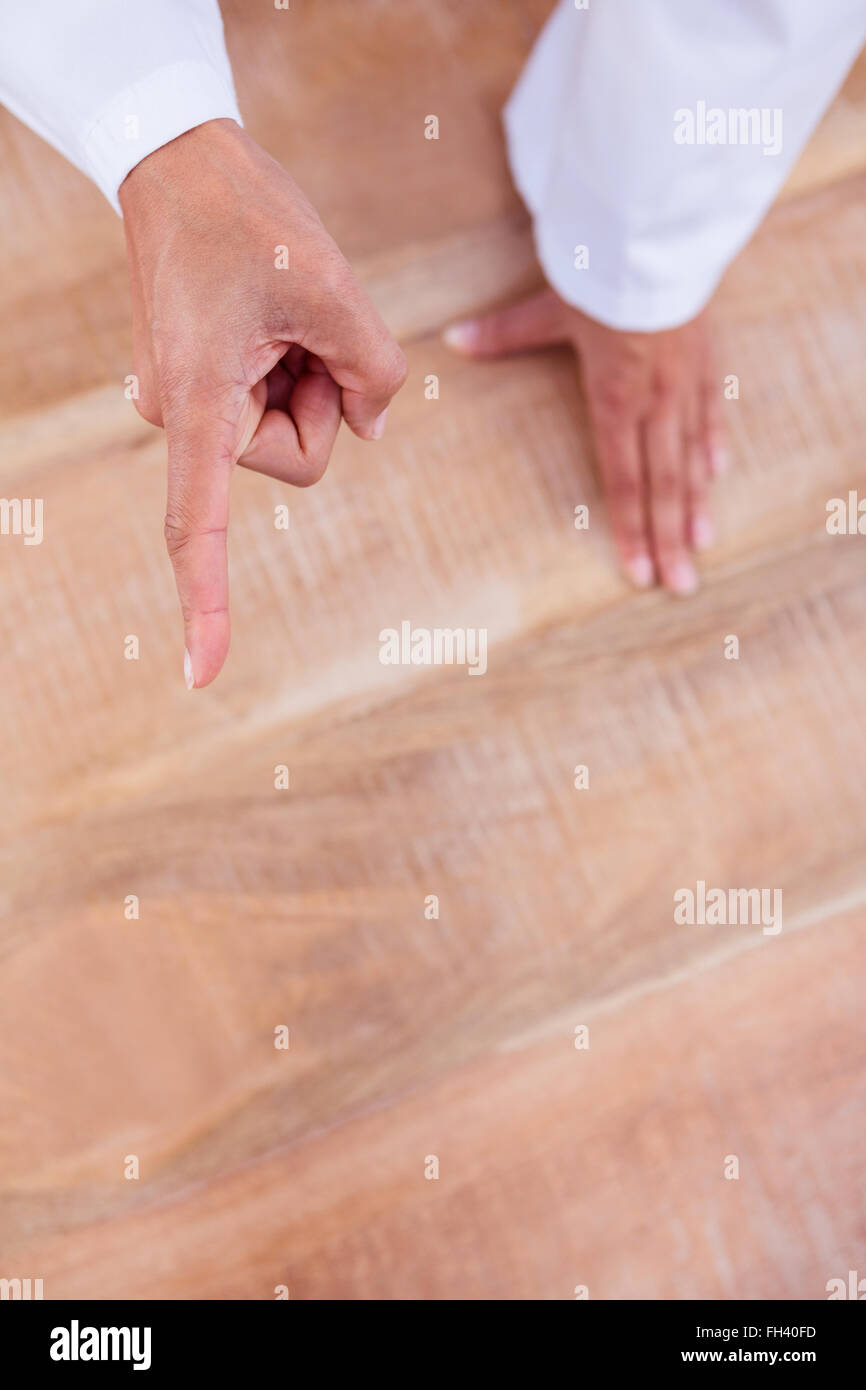 View of hand pointing something Stock Photo - Alamy